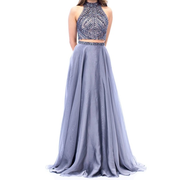 Milano Formals | Dresses | Milano Formals Silvergray Prom Dress | Poshmark